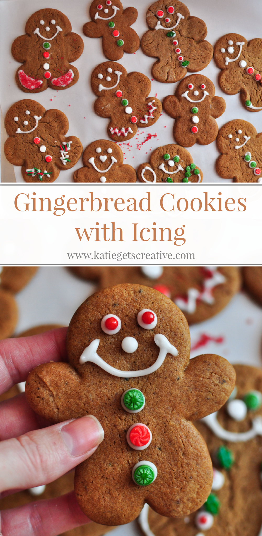 Homemade Gingerbread Cookies with Icing - Katie Gets Creative