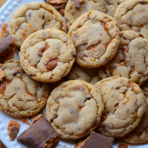 Easy Soft & Chewy Butterfinger Cookies with No Chill Time