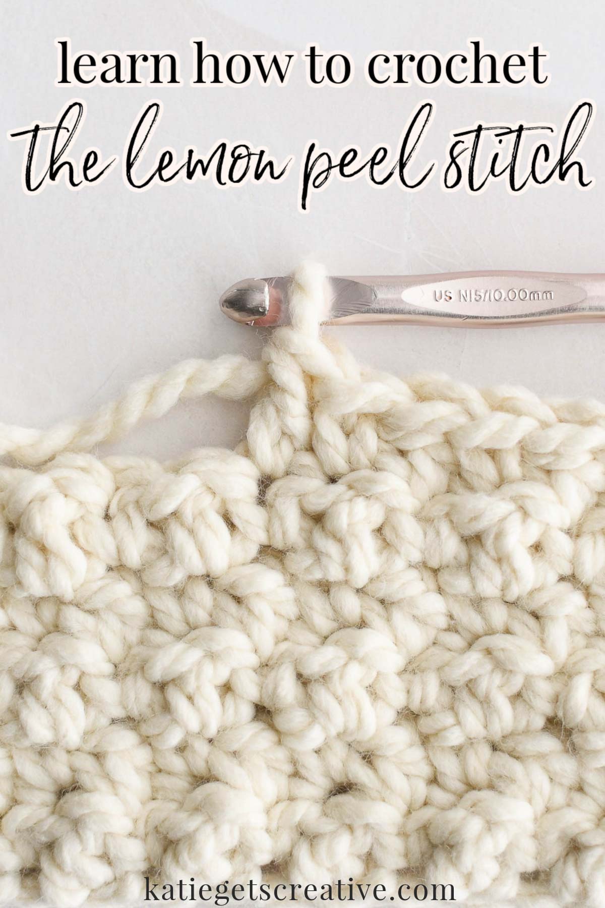 Lemon Peel Stitch Crochet Tutorial - Katie Gets Creative